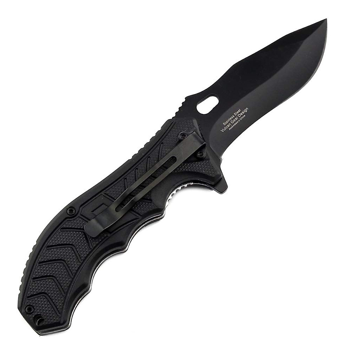 Vulcan Gear Assisted Open Metal Folding Knife (Red) …
