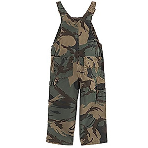 Wrangler Authentics Boys' Classic Denin Overall, Forest Night Camo, 4T