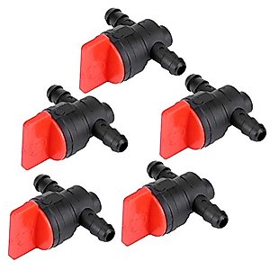 5pcs 1/4" Fuel Gas Tank Shut Off Valve Cut-off Switch Garden Brush Cutter Lawnmower Accessory