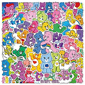 Cartoon Cute Bears Stickers Vinyl/PVC Waterproof Decals for Water Bottle, Hydroflask, Guitar, Luggage, Phone, Case, Laptop, Skateboard, Gift for Kids, Teens, Boys and Girls (Bear)