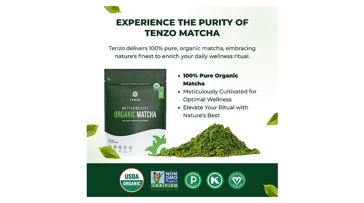 Tenzo Matcha Green Tea Powder - USDA Organic