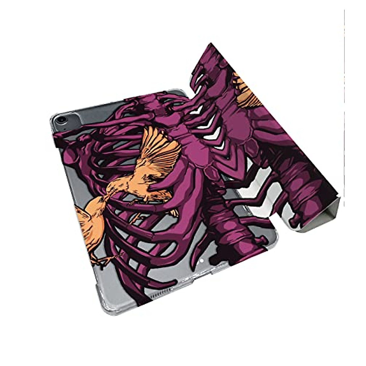 Cute Skeleton Bird Pattern Case Compatible with All Generations iPad Air Pro Mini 5 6 11 inch 12.9 10.9 10.2 9.7 7.9 Plastic Fabric Cover Slim Smart Stand SN1030 (8.3" Mini 6th gen)