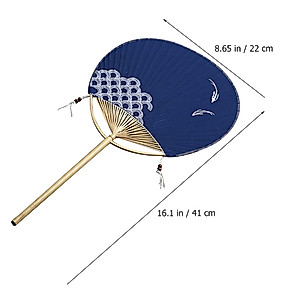 Cabilock and Fan Summer Round Fan Exquisite Circular Fan Japanese Round Fan Chinese Fan Japanese Style Fan Japanese Fan Dancing Fan Dancing Props Japanese Decor Fan Decorative Handle Fan