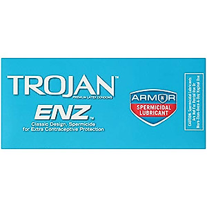 Trojan ENZ Armor Spermicidal Lubricated Condoms - 36 Count