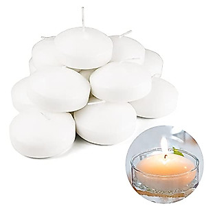 TRINIDa Floating Candles 3 Inch 12 Pack White Candle Set, 8+ Hours Burn Time – Premium Quality, Smokeless & Dripless Smooth Flame– Beach, Wedding, Party Accessory & Home Decor