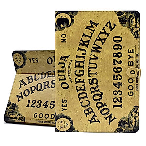 TPACC Case for Amazon Fire HD 8 Tablet & Fire HD 8 Plus (12th/10th Generation, 2020/2022), Slim PU Leather Protective Case Folding Stand Shell Soft TPU Cover, Ouija Board Spooky