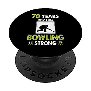 Lawn Bowls 70th Birthday Idea For Men & Funny Lawn Bowling PopSockets Swappable PopGrip