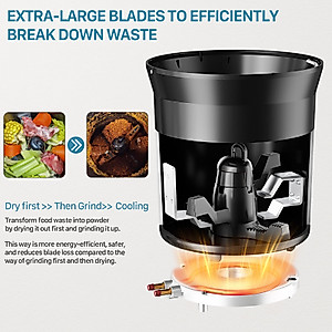 Electric Composter for Kitchen Indoor: 3.8L Large Capacity Odorless Composter Kitchen Counter, Smart Auto Garbage Disposal Home Compost Machine With Timer Display, Turn Waste to Pre-Compost for Plants