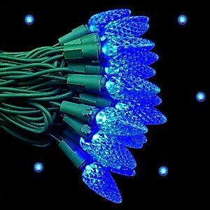 MXTCLM C6 Christmas Lights, 50 LED Strawberry String Lights, 18FT Multicolor C6 Lights, Fairy Lights for Outdoor, Indoor, Garden, Yard, Home, Party, Christmas Tree Decorations (Multicolor)