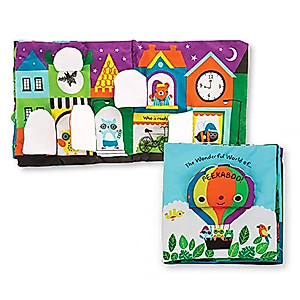 Melissa & Doug Soft Activity Baby Book - The Wonderful World of Peekaboo! - Lift The Flap Busy Book For Toddlers, Sensory Toys For Babies And Toddlers