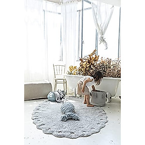 Lorena Canals Basket Woody Pearl Blue - Pearl Blue - Baskets - 9" x Ø 9" - 97% Cotton, 3% Other Fibres