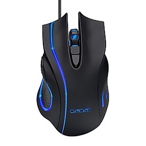 LED Backlit Gaming Mouse CHONCHOW Wired Programmable Mouse up to 7200 DPI 6 Buttons Ergonomic Design Best for FPS Gamers
