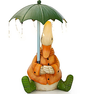 VP Home Quacking in The Rain Duck Solar Powered LED Outdoor Decor Garden Light