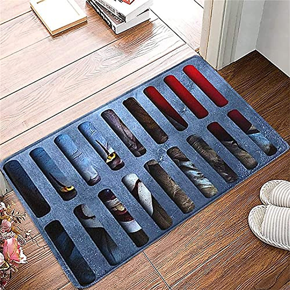 3D Stereo Vision Clown Door Mat Living Room Bedroom Coffee Table Mat Generic Halloween Carpet（15.6×23.6 INCH） (Color19)