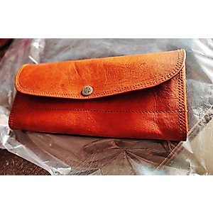 We Mitra Leather Women Purse Flap Wallet Clutch Brown Vintage Stylish