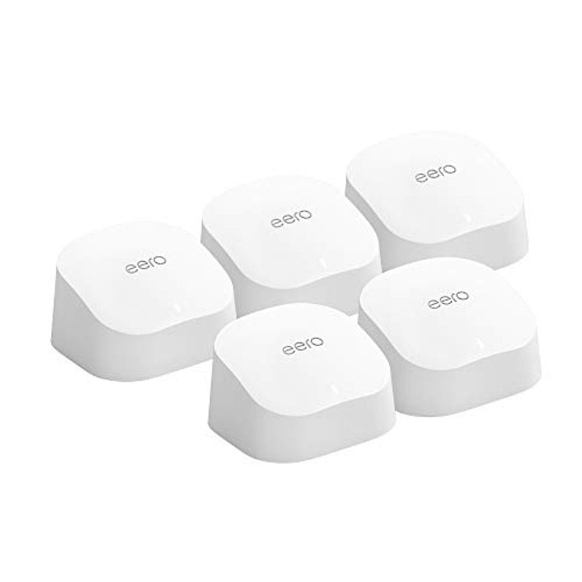 Amazon eero 6 dual-band mesh Wi-Fi 6 system with built-in Zigbee smart home hub (5-pack, three routers and two extenders)