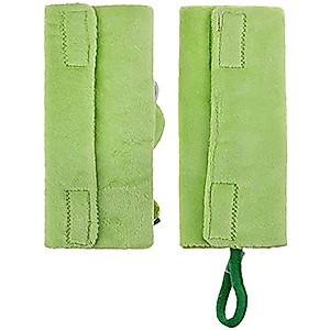 Baby Car Seat Belt Strap Covers -Double Sided Cartoon Animal Soft Infant Seat Belt Shoudler Pads for Baby (Green Frog)
