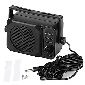 Qiilu Car Radio External Speaker, Mini External Speaker NSP‑150V 2‑Way Radio CB HF VHF UHF Transceiver Car Accessory