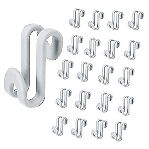 20 Pcs Clothes Hanger Connector Hooks Mini Cascading Hanger Hooks Hanger Extender Heavy Duty Clothes Hangers Space Saving for Closet(Grey)