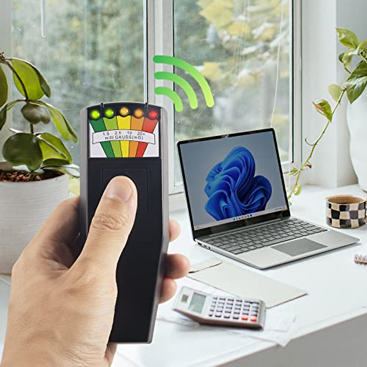 Jahy2Tech 5 Scales EMF Meters Magnetic Field Detector Ghost Hunting Paranormal Equipment Tester Counter Portable for Home Office Outdoor