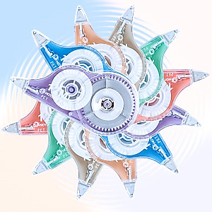 Correction Tape, 12 Pack White Out Correction Tape Dispenser, Easy to Use Applicator for Instant Corrections, Study Supplies and Office Products, 144mx5mm