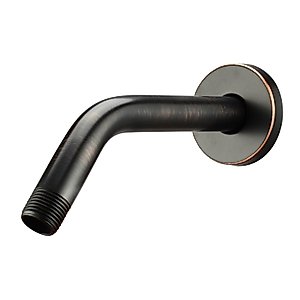 Purelux Shower Arm 8 Inches Universal Replacement Made of Stainless Steel, Oil Rubbed Bronze Finish Flange Included