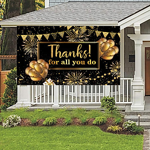 LOONELO Thanks for All You Do Backdrop Banner with 70.8"X43.3", Thank You Party Background Photography Photo Studio Props for Congrats Grad National Nurses Day Happy Retirement Party Decorations