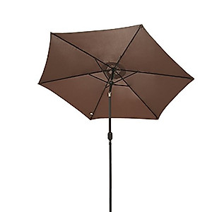 Bestmart INC New Outdoor Patio Garden Sun Proof Patio Umbrella Yard Beach with Crank Tilt 100% Polyester Fabric (8FT Tan)
