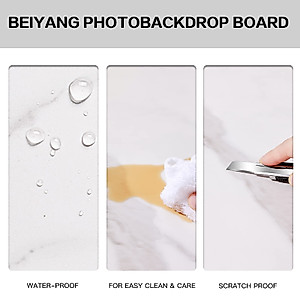 Food Photography Backdrops Paper, 6PCS Double Side Wood Marble Texture Photo Backdrop Paper, 22x35 inch Waterproof Backdrop for Small Product Jewelry Cosmetics Makeup Table Top Shooting Prop