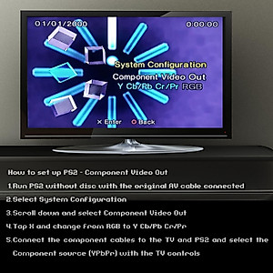 TNP PS2 Component Cable Premium YPbPr Component Video Cable RCA AV for PlayStation 2/3 (PS2/PS3)