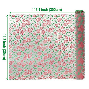 Shelf Liner, Non-Adhesive EVA Fridge Pads Durable Strong Shelves Mats, Waterproof Washable Kitchen Cabinet Liner Can Be DIY Cut for Drawers, Table, Pantry (11.8”x 118”, Red)