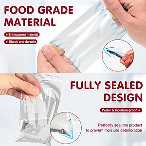 Walfos Clear Cellophane Bags, 4x6 Inch Transparent Soap Bags, Soap Wrappers for Homemade Soap Craft Gift Box Suitable for Packaging Gift & Cookies, Candy etc(200pcs