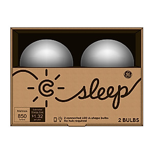 C by GE A19 C-Sleep Smart LED Light Bulb by GE Lighting, 2-Pack, Works with Alexa