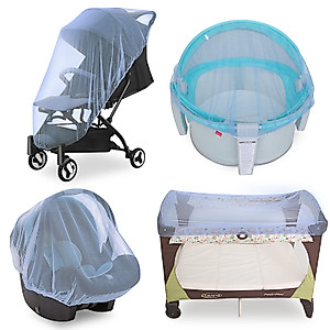 Mosquito Net for Stroller Baby Mosquito Net Perfect Bug Net for Strollers, Bassinets, Cradles, Playards, Pack N Plays and Portable Mini Crib, Baby Insect Netting, Blue
