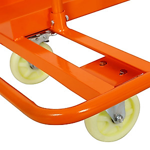 Heavy Duty Drywall Sheet Cart & Panel Dolly 1600lbs Load Capacity,Panel Service Cart,Casters with Brake,Orange+New