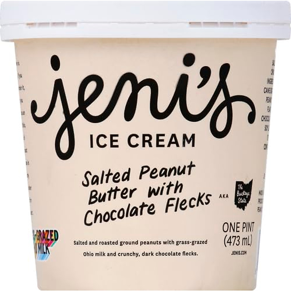 JENIS SPLENDID ICE CREAMS Salted Peanut Butter with Chocolate Flecks, 1 PT