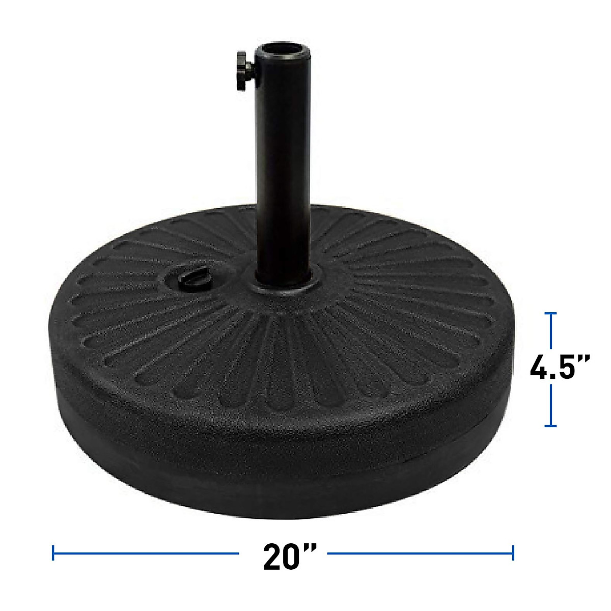 EASYGO PRODUCTS Umbrella Base Water Filled Stand-Outdoor Patio Market-Heavy Duty, Black-New