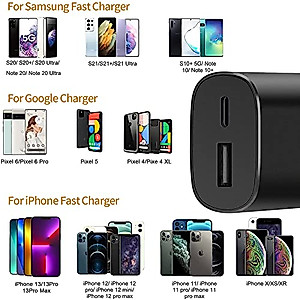 USB C Charger Fast Charger 25W Super Fast Charging Block Compatible Samsung Galaxy S22+ S22 Ultra S21+ S21 Ultra 5G S9 S8 Plus S10 S10e S20 FE Note 8 9 10 20 Plus,USB C Power Adapter (Black)
