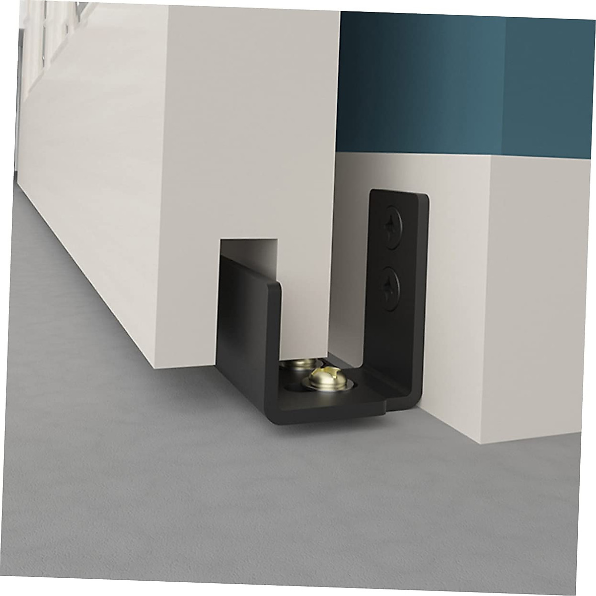 jojofuny 2pcs Barn Door Floor Stopper Wall Mount Sliding Door Install Floor Guide for Barn Door