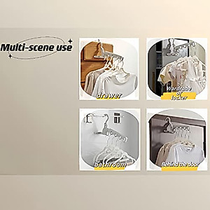 Epiphany Folding Clothes Drying Rack with 5 Travel Hangers Foldable, Laundry Room Hanging Rack with 5 Holes for Outdoor Camping Travel, Hotel Apartment, Student Apartment…