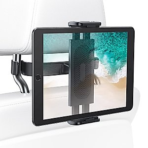 LISEN Car Headrest Tablet Mount, 360 Rotatable, Easy Installation, 2X Stable Car Bracket, Compatible with 4.7-11" Devices
