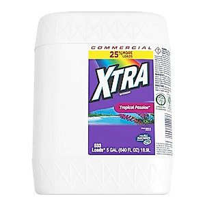 Xtra 94514-00290 Liquid Laundry Detergent Tropical Passion, 640 oz., 5 Gallon Pail