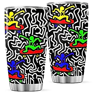 Tumbler Keith Tea Haring Coffee Stainless Insulated Hot Office Steel 20 30 Oz Iced Travel