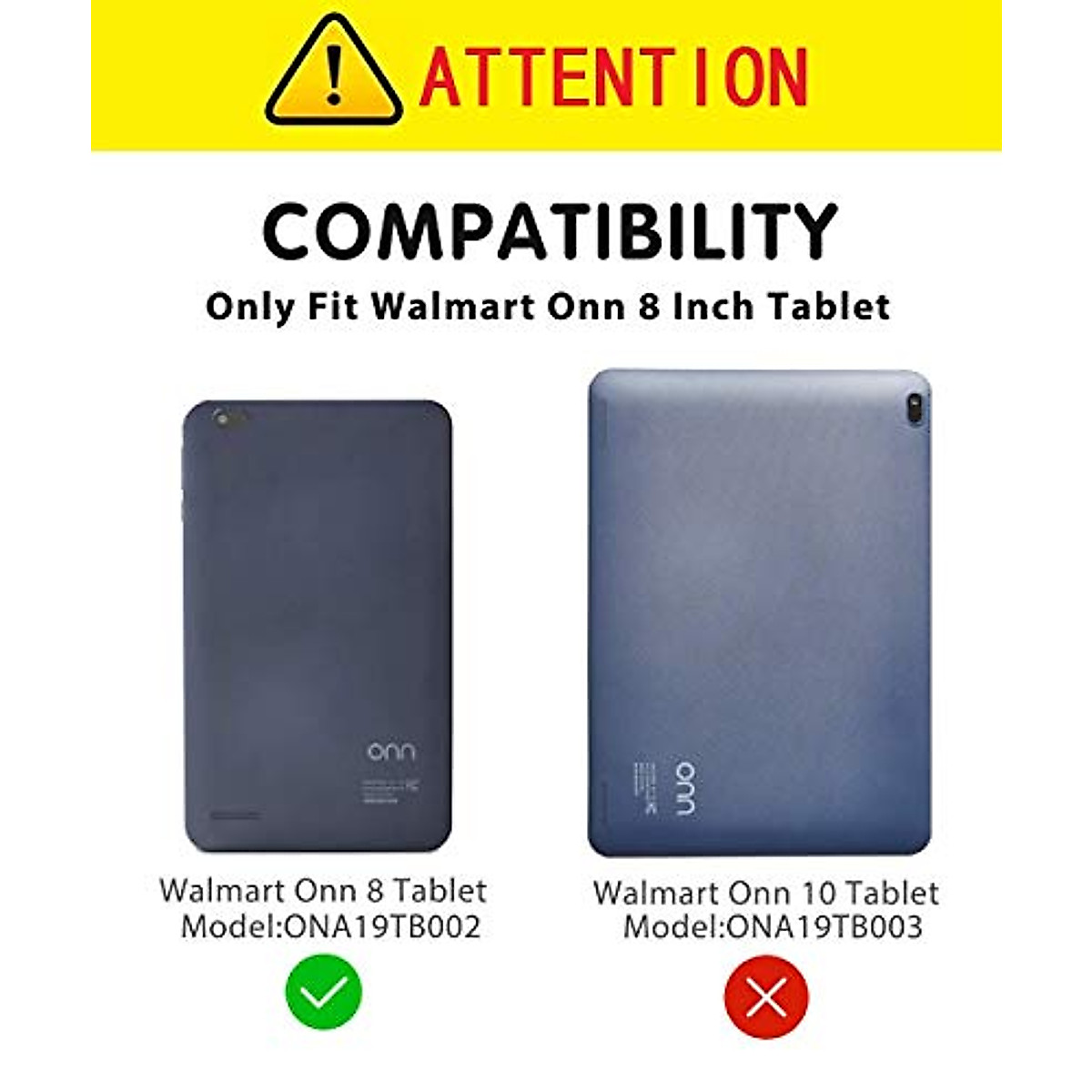 TIRIN Walmart Onn 8 Inch Tablet Case, Light Weight Shockproof Handle Friendly Convertible Stand Kids Case for Walmart Onn 8 inch Android Tablet 2019 Release Model ONA19TB002 NOT for 2020 Gen 2 - Blue