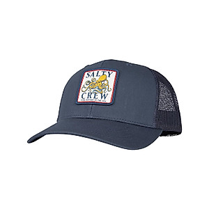Salty Crew Ink Slinger Retro Trucker Navy OS - Baseball Hat Unisex Adjustable for Adults Premium Cotton Hat Outdoor Sports for Men and Women