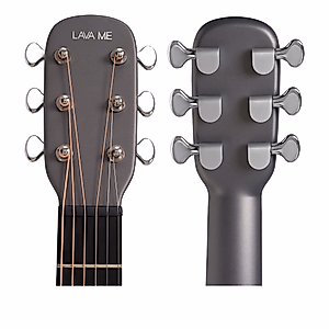 LAVA ME 3 38" Carbon Fiber Lightweight Guitar for Right Hand with Effects Acoustic Guitar Soft | Support Wi-Fi Bluetooth | with Space Bag, Bundle with HogoR Guitar Pick
