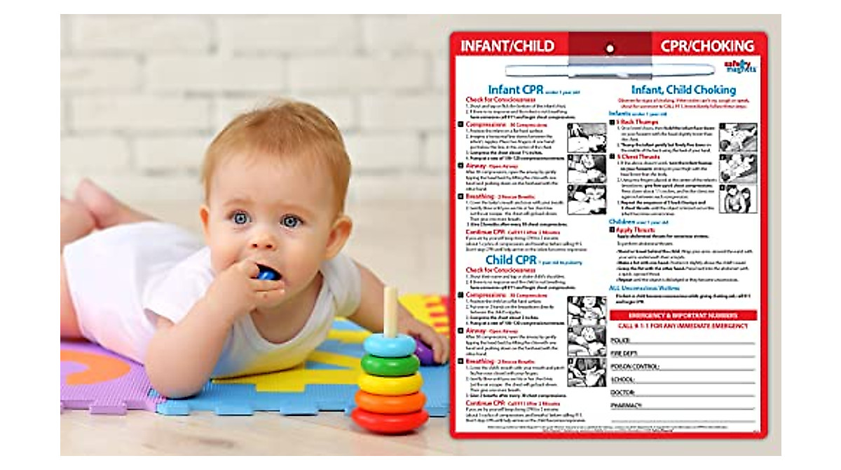 Child CPR & Choking Magnet – Emergency First Aid Card | Safety Magnets