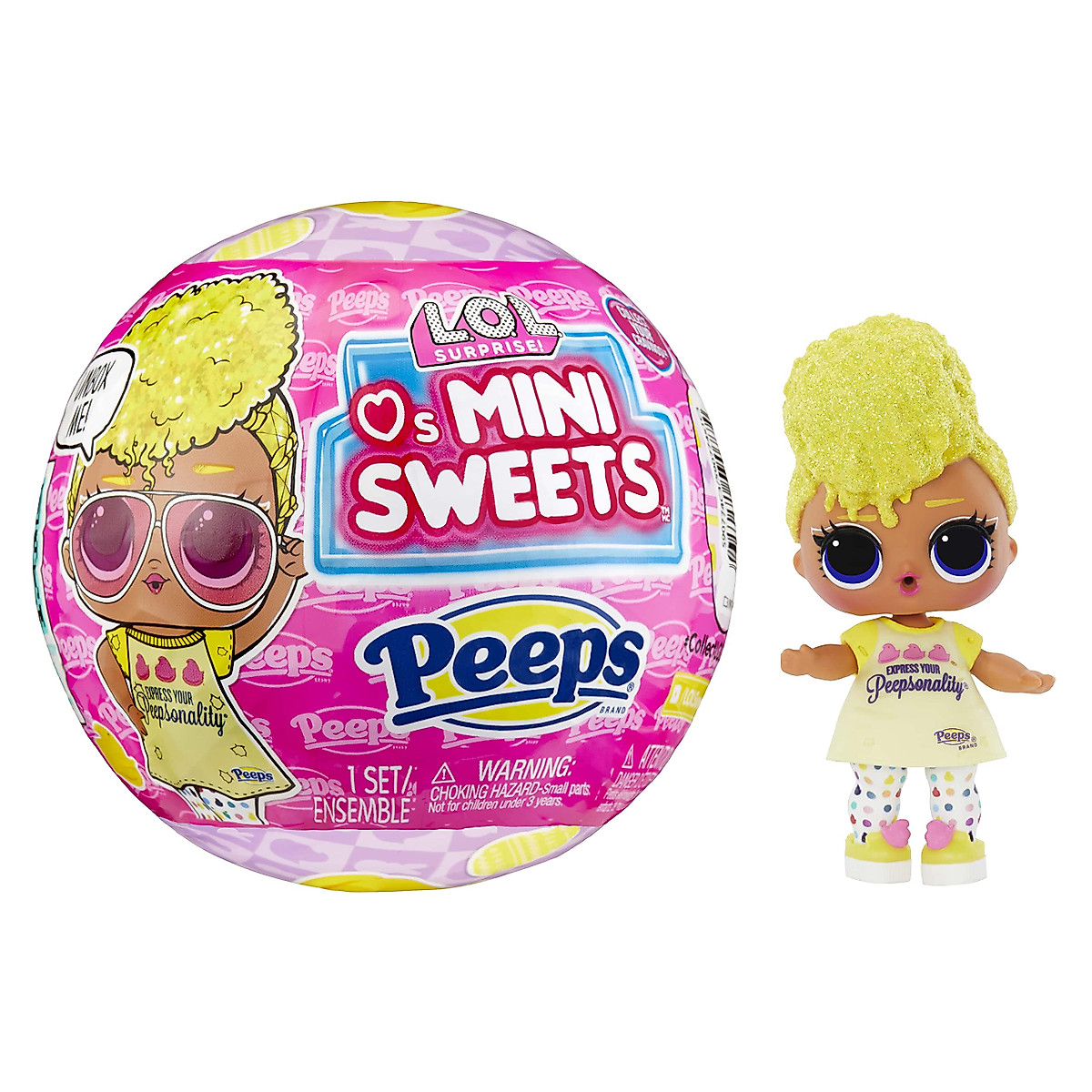 L.O.L. Surprise! LOL Surprise Loves Mini Sweets Peeps - Tough Chick with Collectible Doll, 7 Surprises, Spring Theme, Peeps Limited Edition Doll- Great Gift for Girls Age 4+
