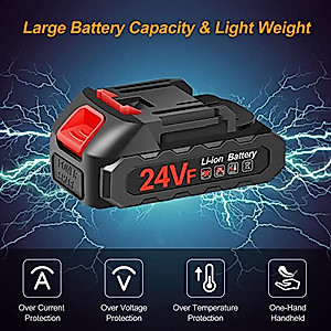 Gocheer Mini Chainsaw 6 Inch, Upgraded Electric Cordless Chainsaw Portable Handheld Chainsaw with 24V Rechargeable Battery, Mini Chainsaw Cordless for Branch Wood Cutting Tree Pruning Branches Shears