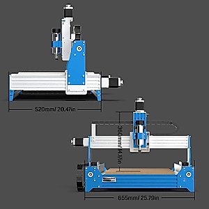 Genmitsu CNC Router Machine PROVerXL 4030 with GRBL Control + 15PCS ER11 Precision Spring Collet Set (1.0mm-7.0mm & 1/4", 1/8")